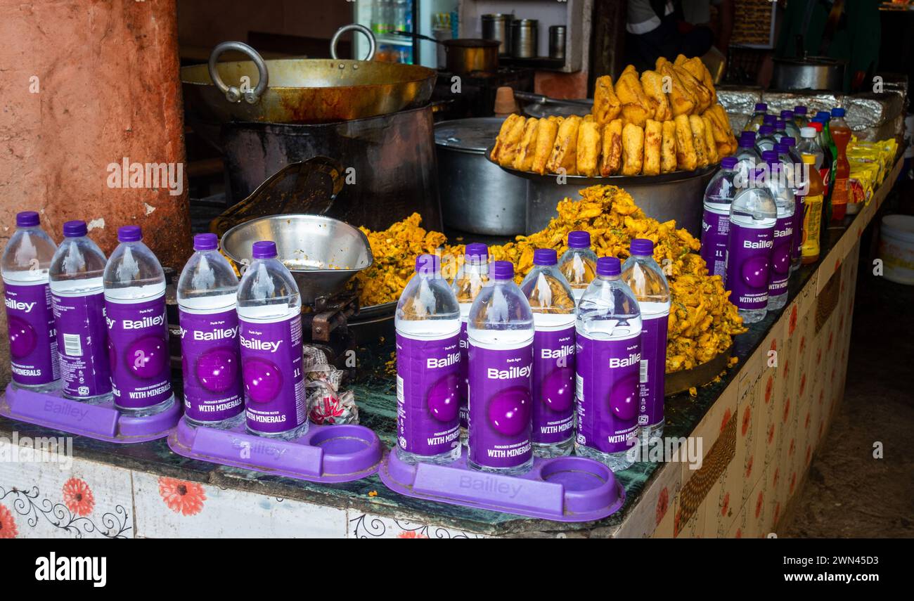 Feb.13th2024, Rishikesh Uttarakhand India. Roadside Eateries in ...