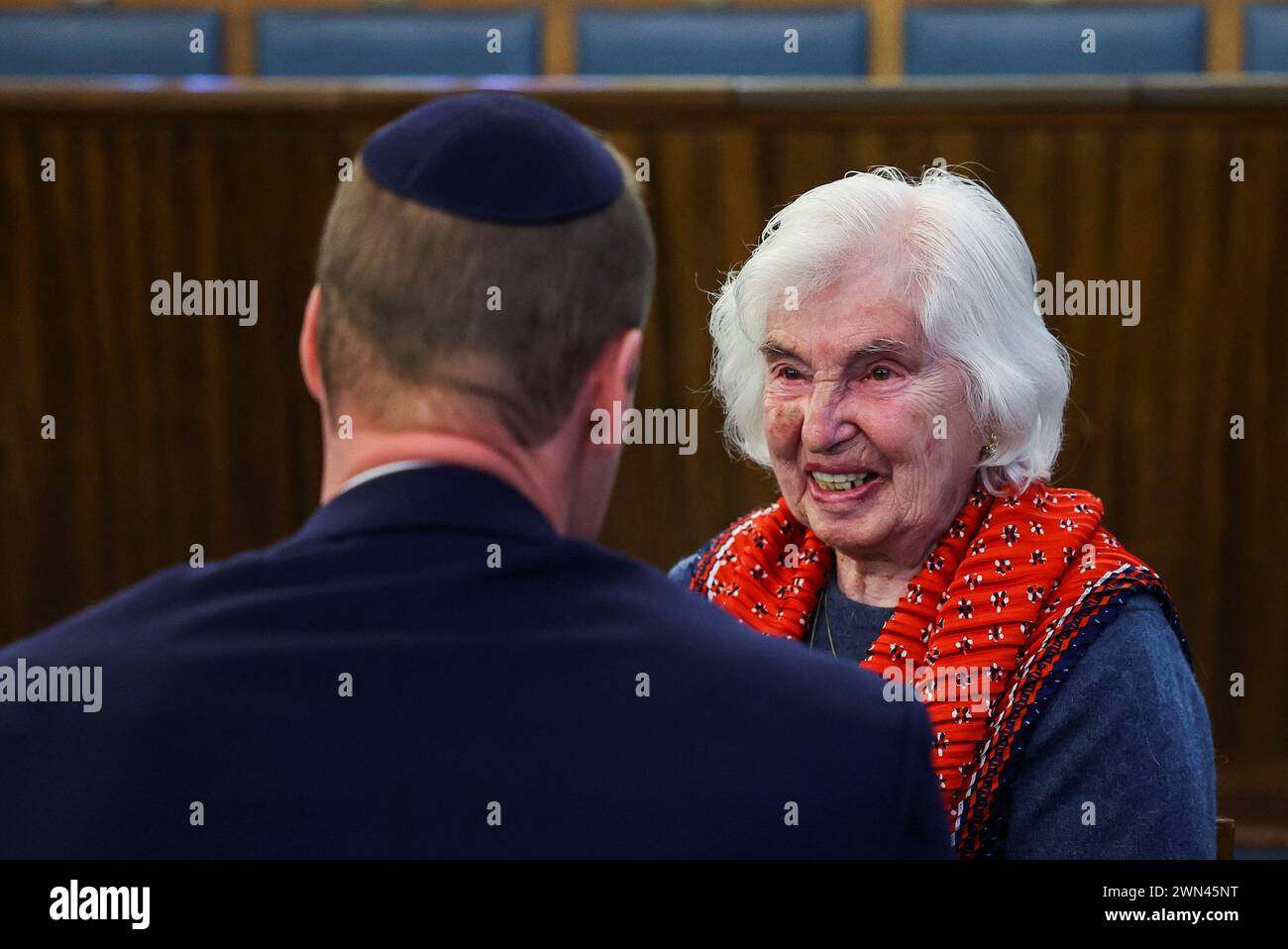 The Prince of Wales meets with Renee Salt, 94, a Holocaust survivor, at ...