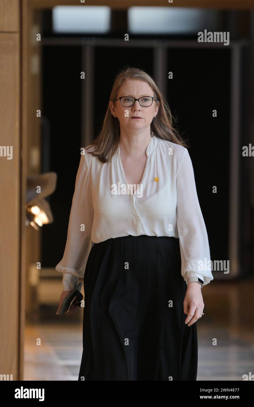Edinburgh Scotland, UK 29 February 2024. Cabinet Secretary for Social ...