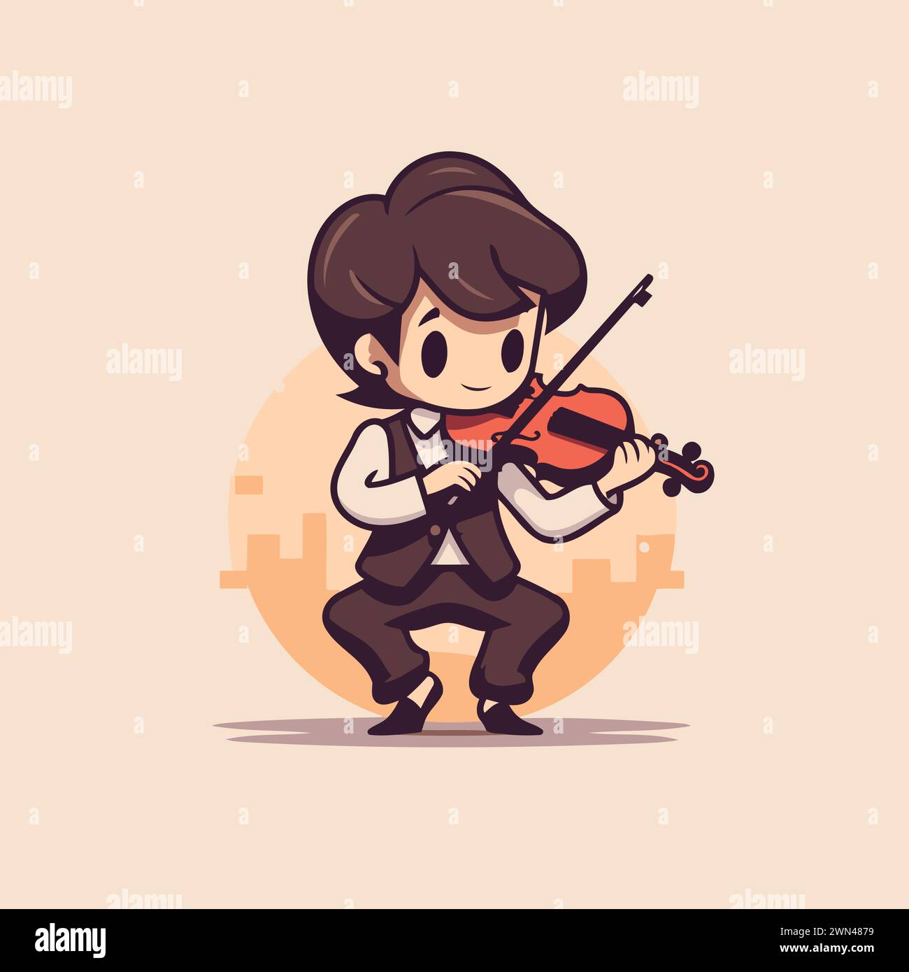 Violin player vector cartoon Stock Vector Images - Alamy