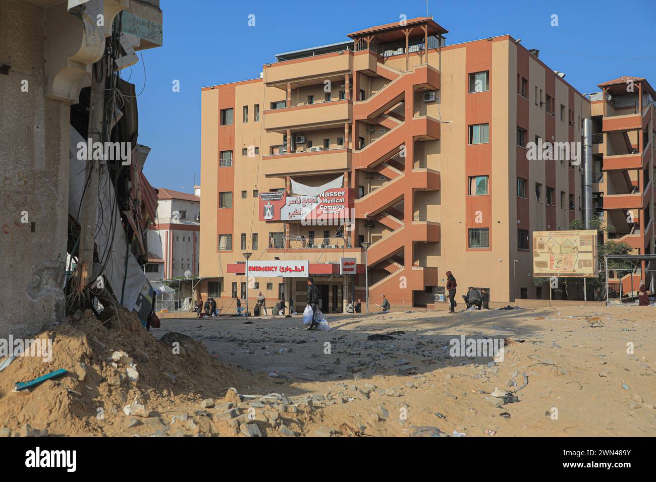 Khan Younis. 28th Feb, 2024. The Nasser Hospital is seen in the ...