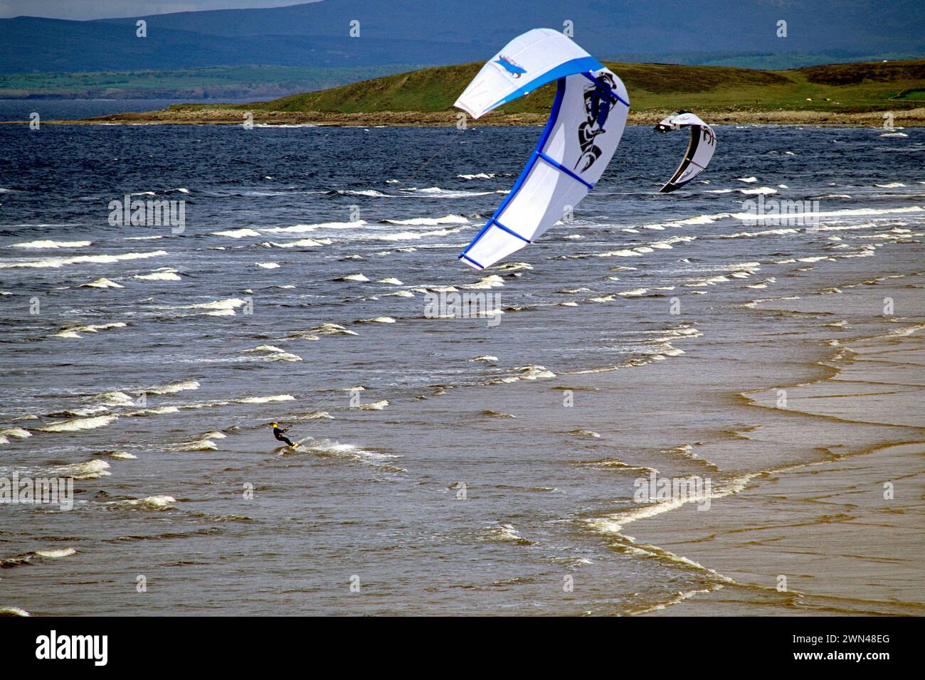 Tullan strand, Bundoran, County Donegal, Kite Surfing, Ireland Stock ...