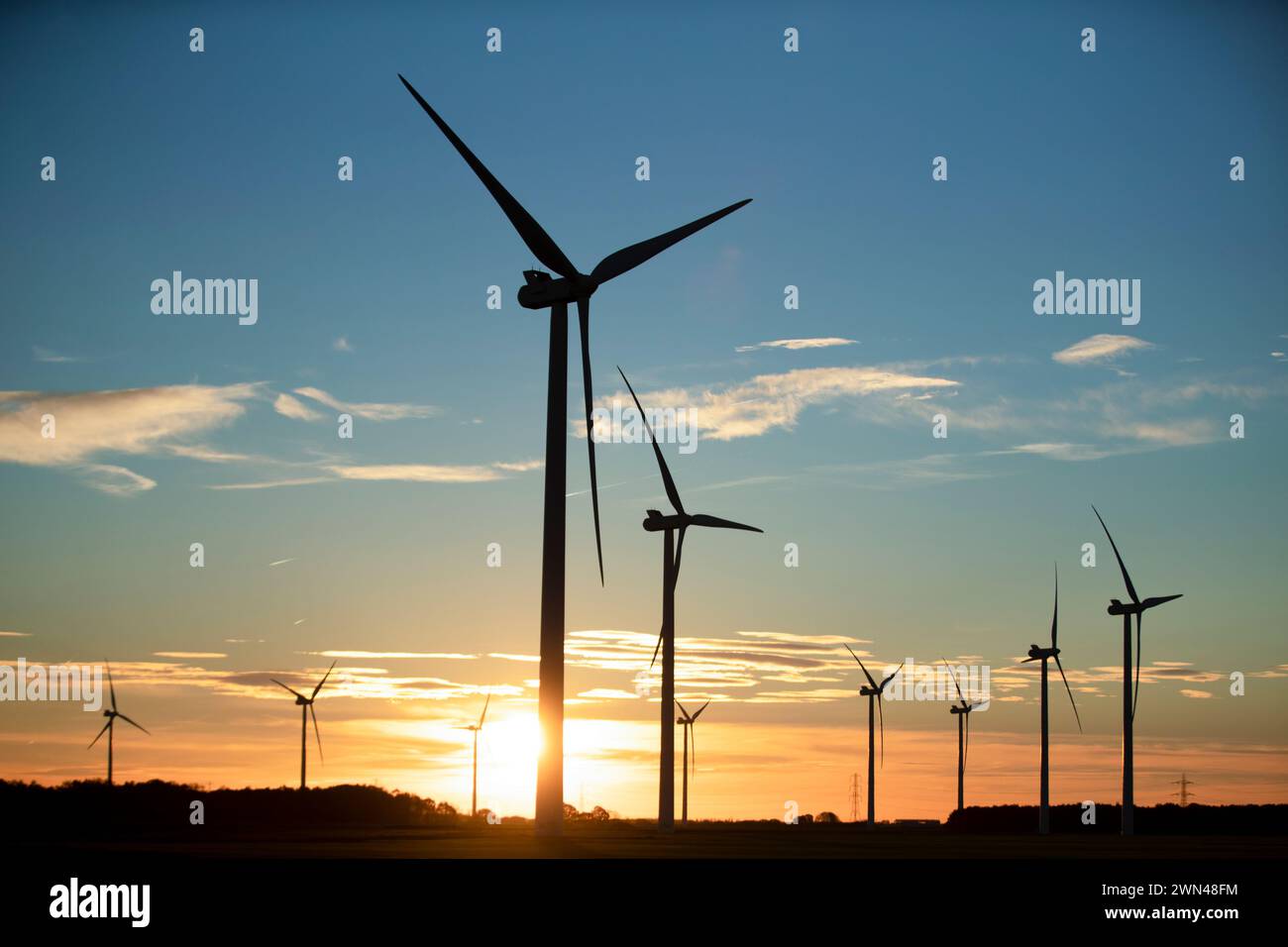 17/11/21 Tween Bridge wind farm, also known as Tween Bridge Moor ...