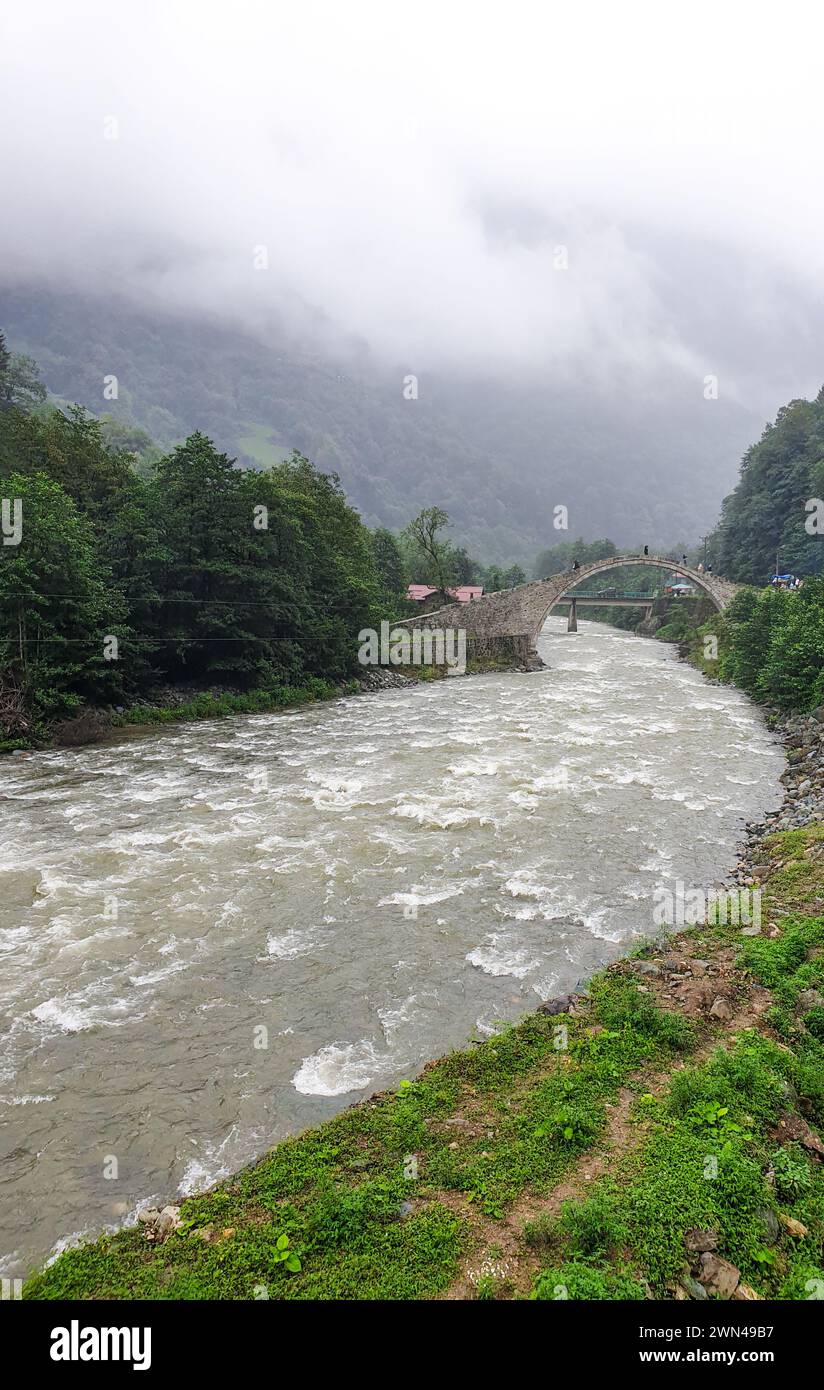 Fırtına creek, one of the most important river of the Black Sea. Water ...
