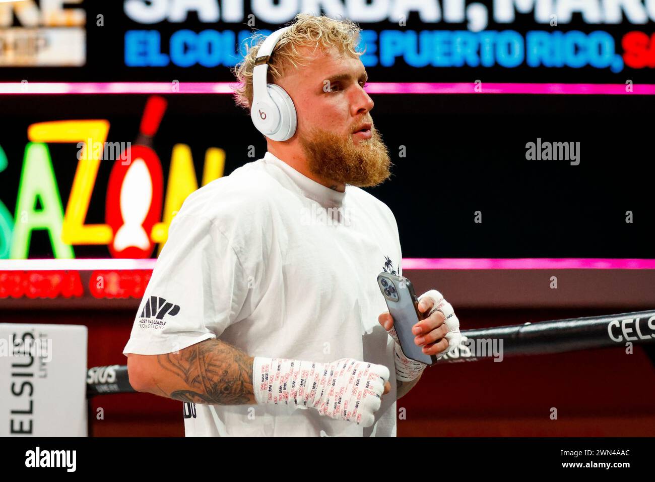 SAN JUAN, PUERTO RICO Jake “El Gallo de Dorado” Paul, is training in an ...