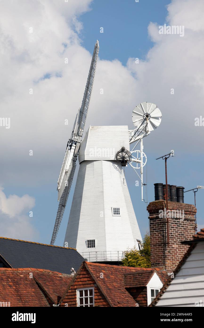 UK, Kent, Cranbrook, Union windmill, England's largest smock mill ...