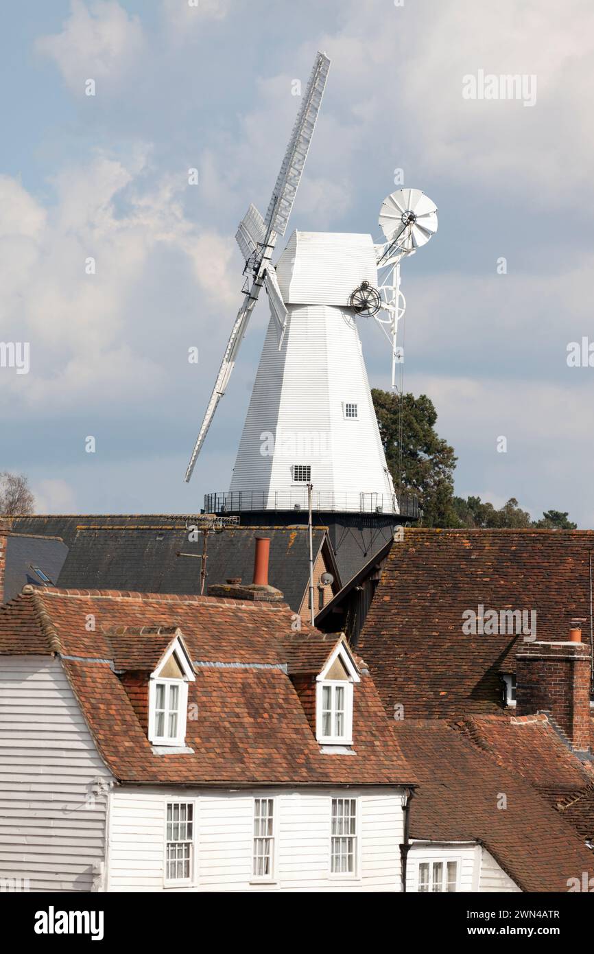 UK, Kent, Cranbrook, Union windmill, England's largest smock mill ...
