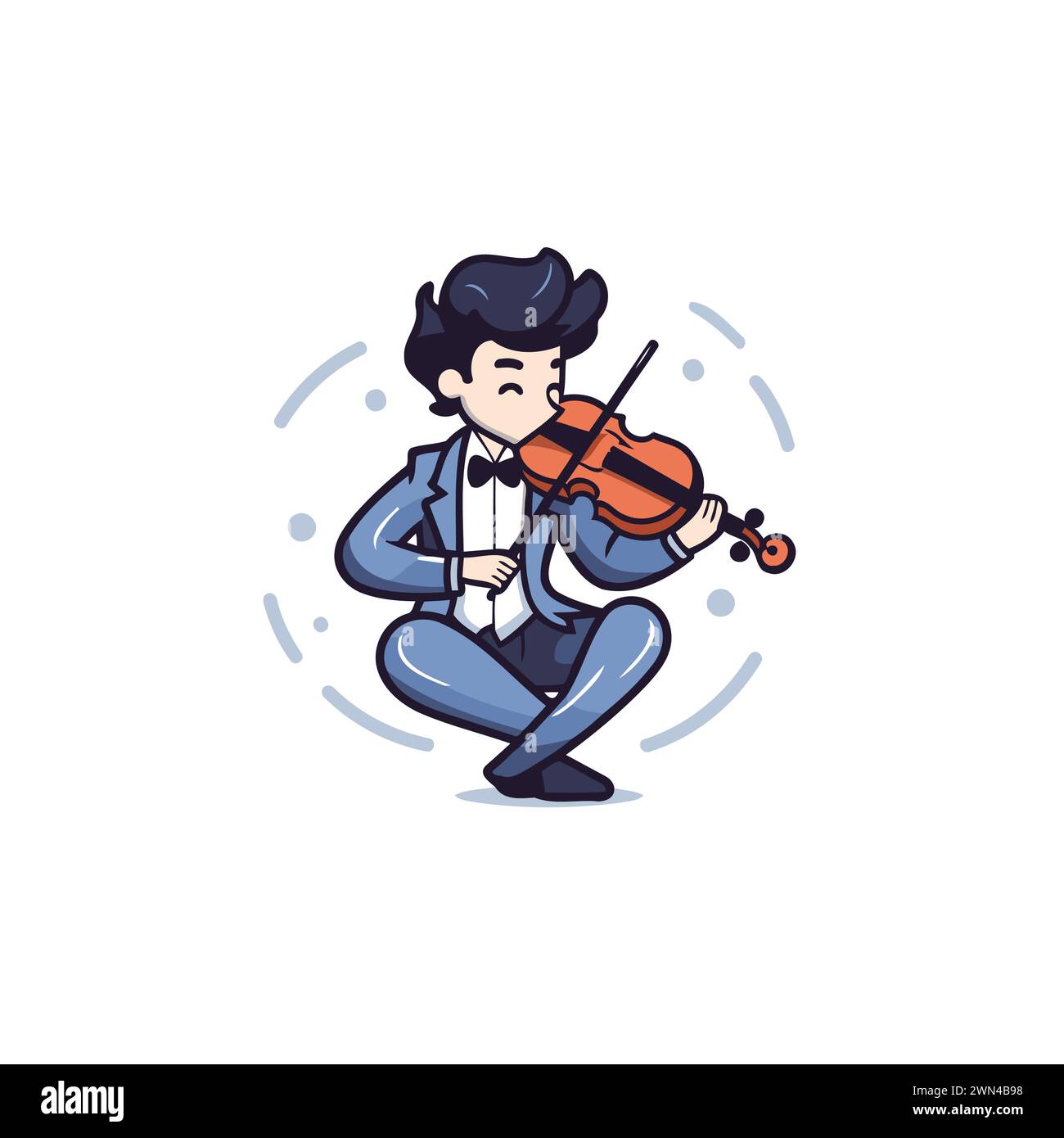 Violin player vector cartoon Stock Vector Images - Alamy