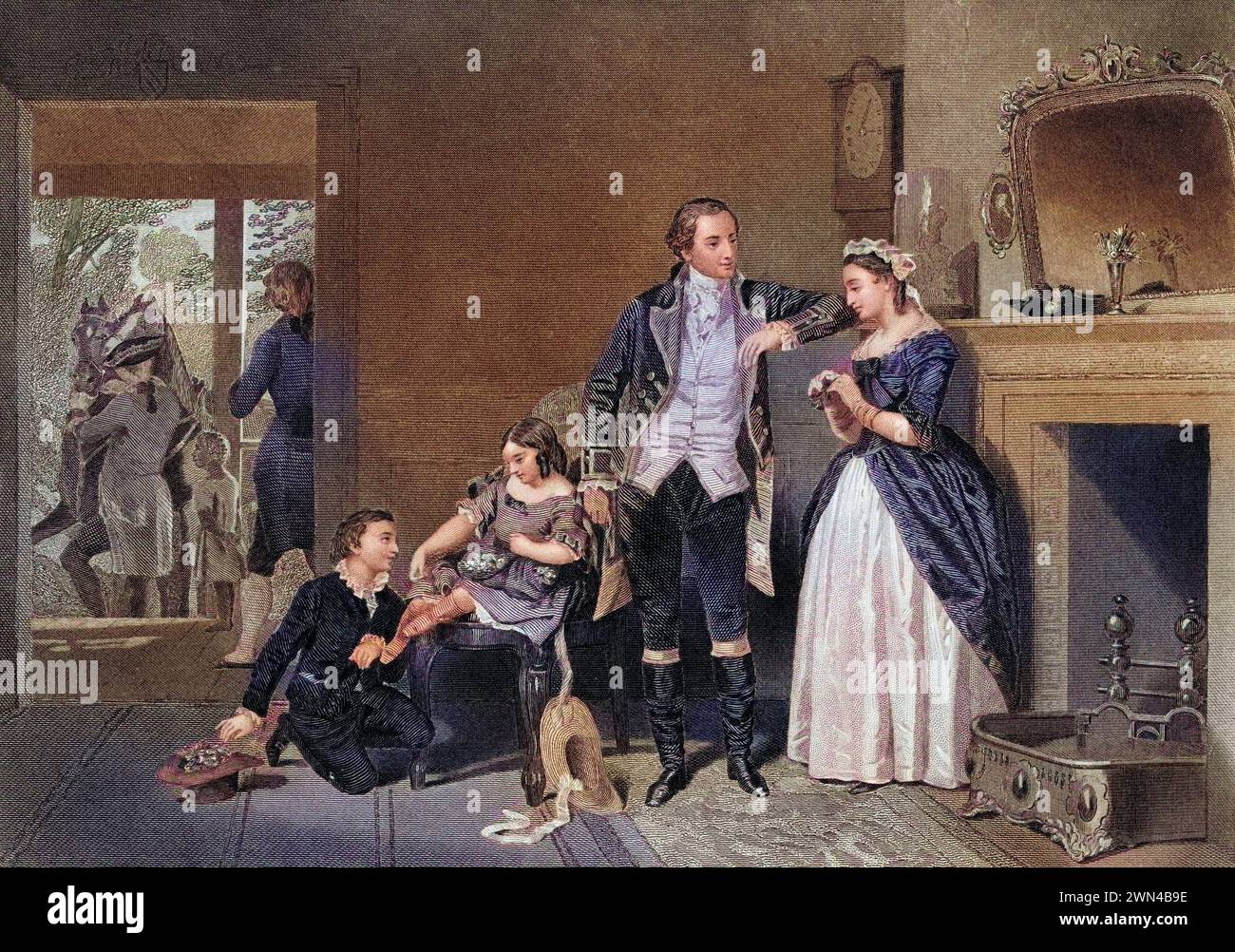 Martha washington drawing hi-res stock photography and images - Alamy