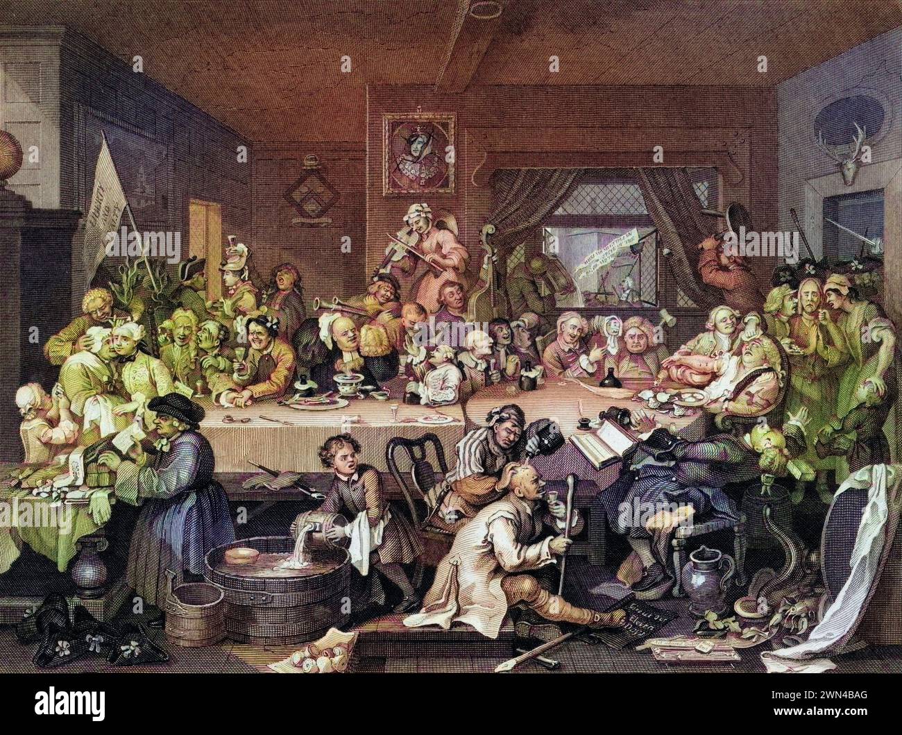 The Election Humours of an election entertainment Gestochen von T. E ...