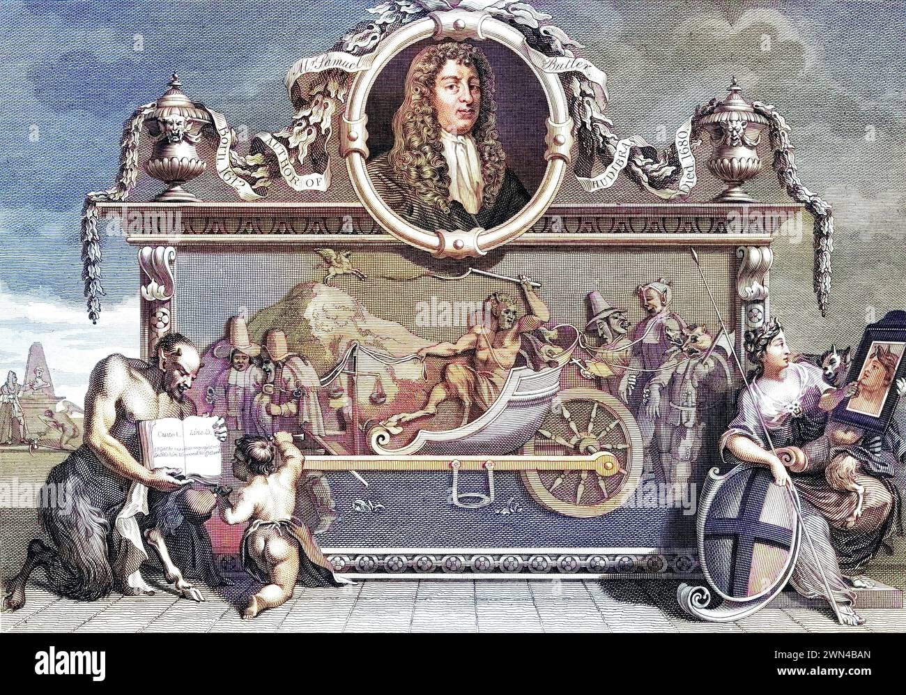Hudibras Frontseite Samuel Butler 1612 bis 1680 Englischer Dichter ...