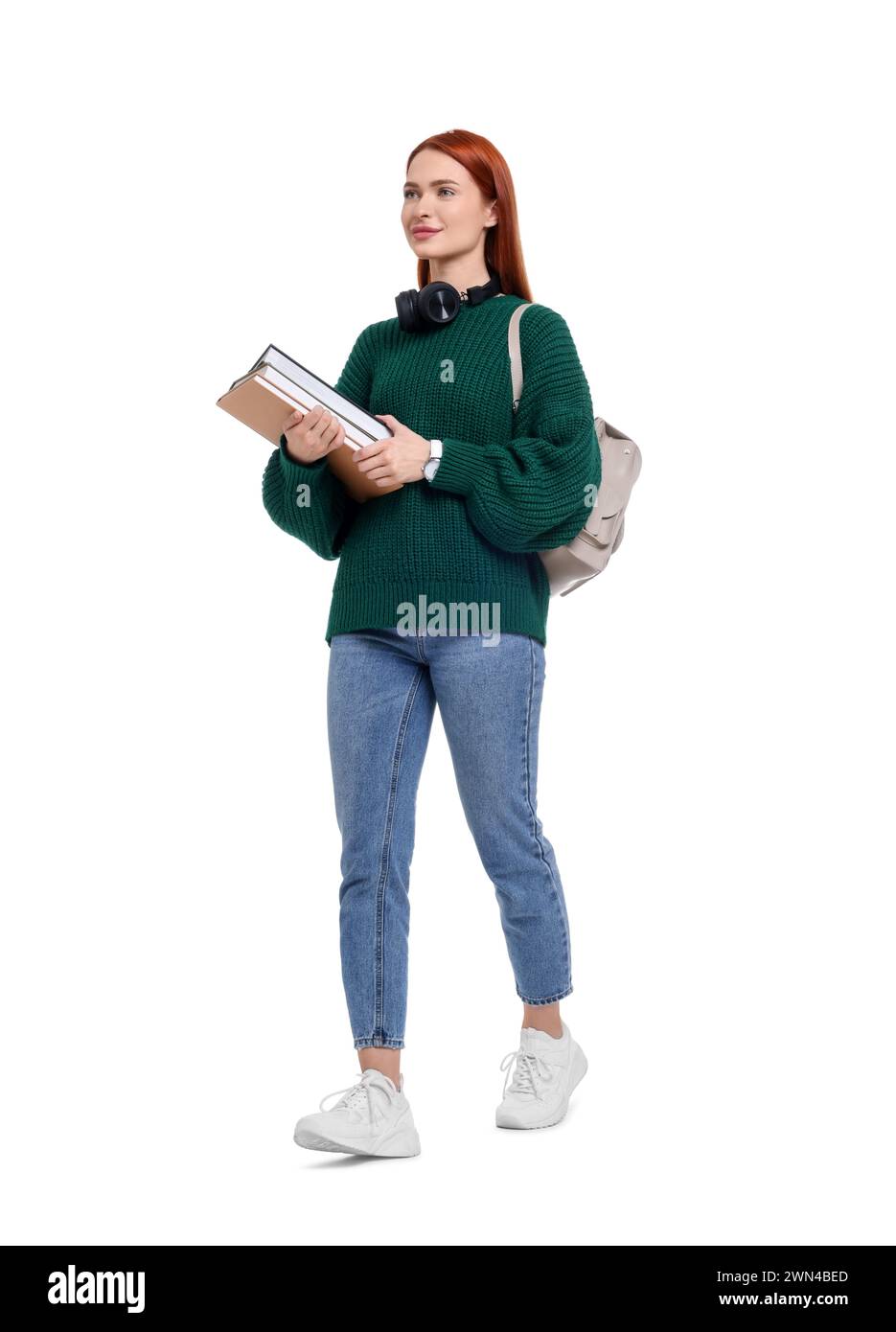 Woman jeans and backpack hi-res stock photography and images - Alamy
