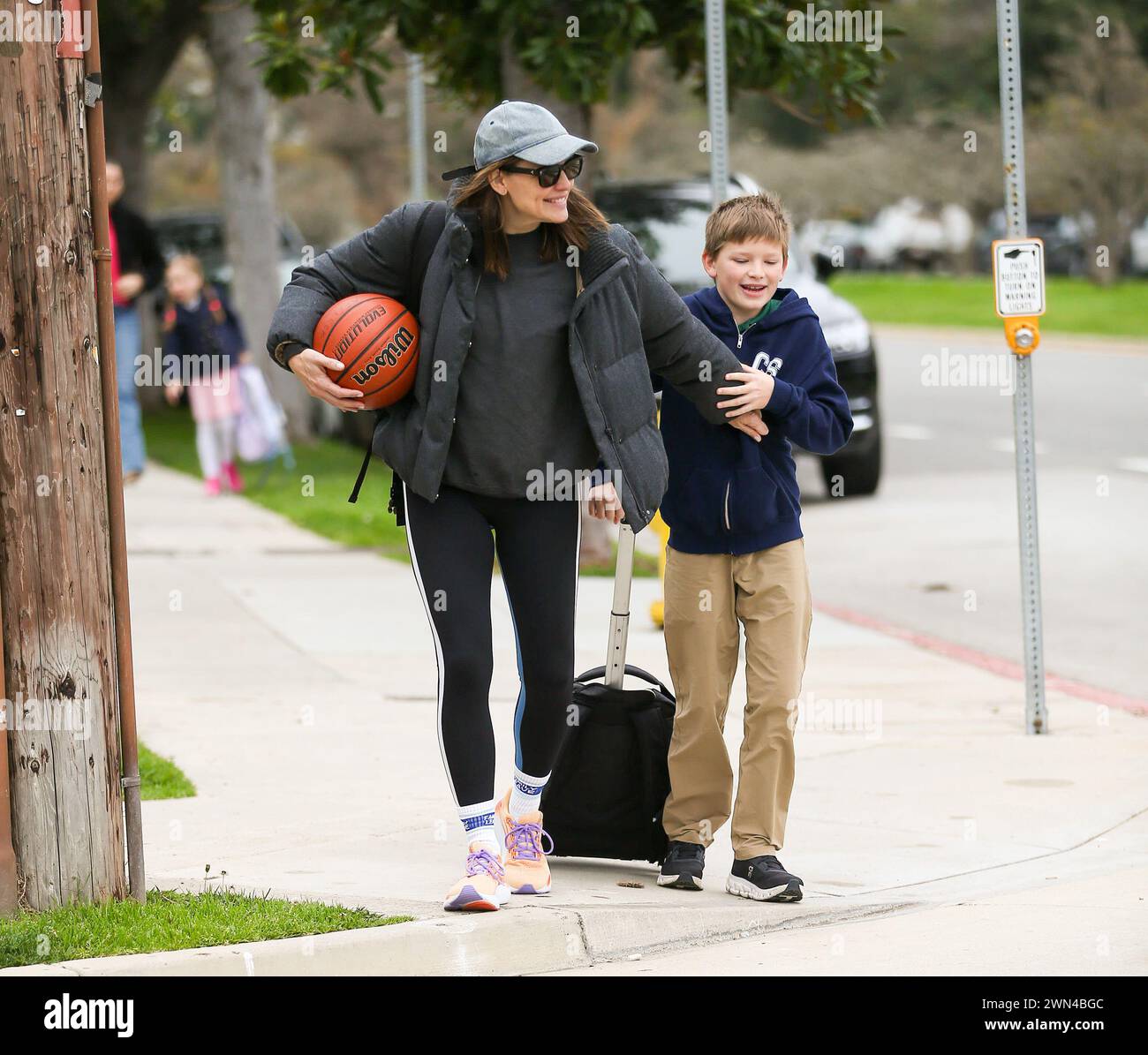 Jennifer Garner and son Samuel Affleck are seen in Los Angeles ...
