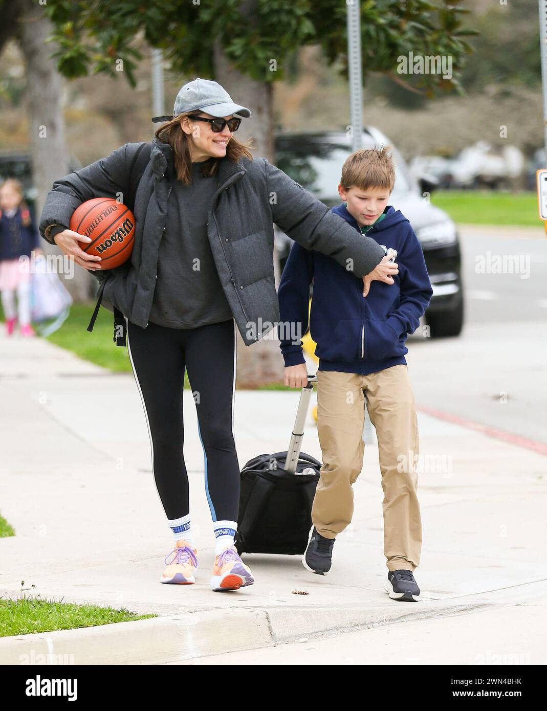 Jennifer Garner and son Samuel Affleck are seen in Los Angeles ...