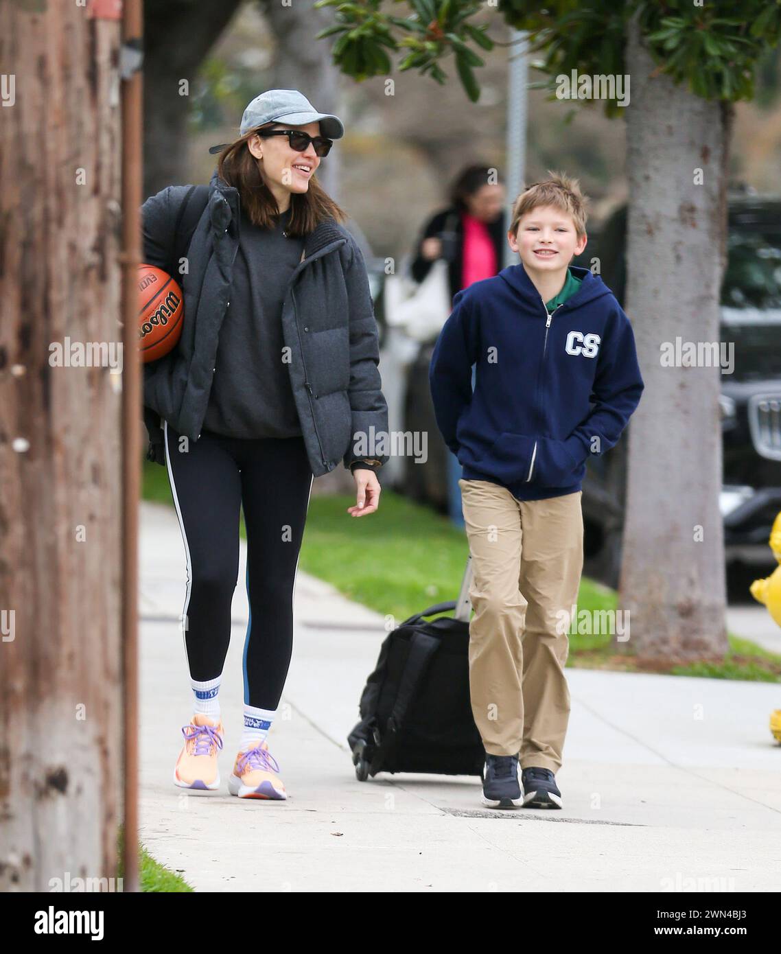 Jennifer Garner and son Samuel Affleck are seen in Los Angeles ...
