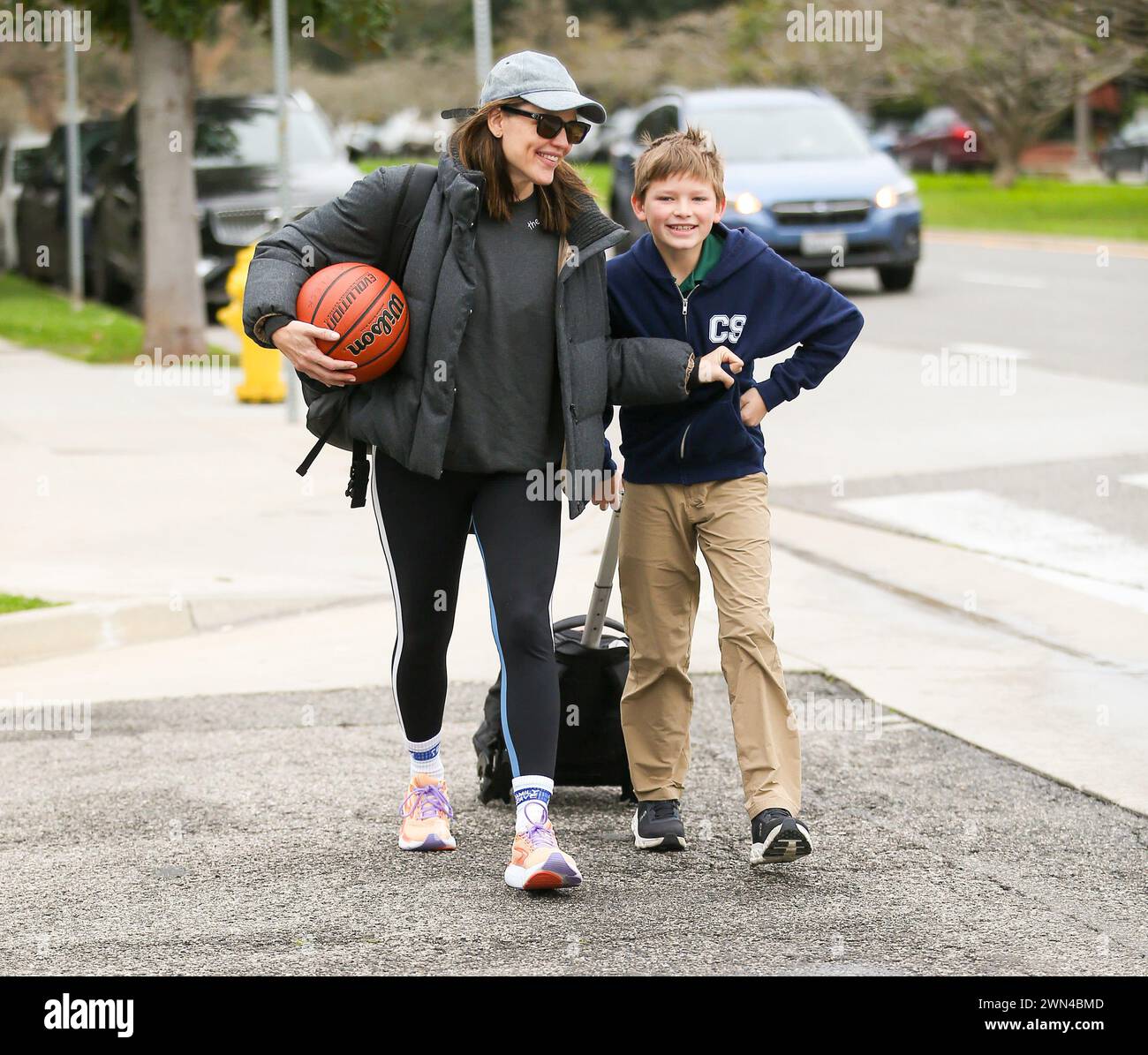 Jennifer Garner and son Samuel Affleck are seen in Los Angeles ...