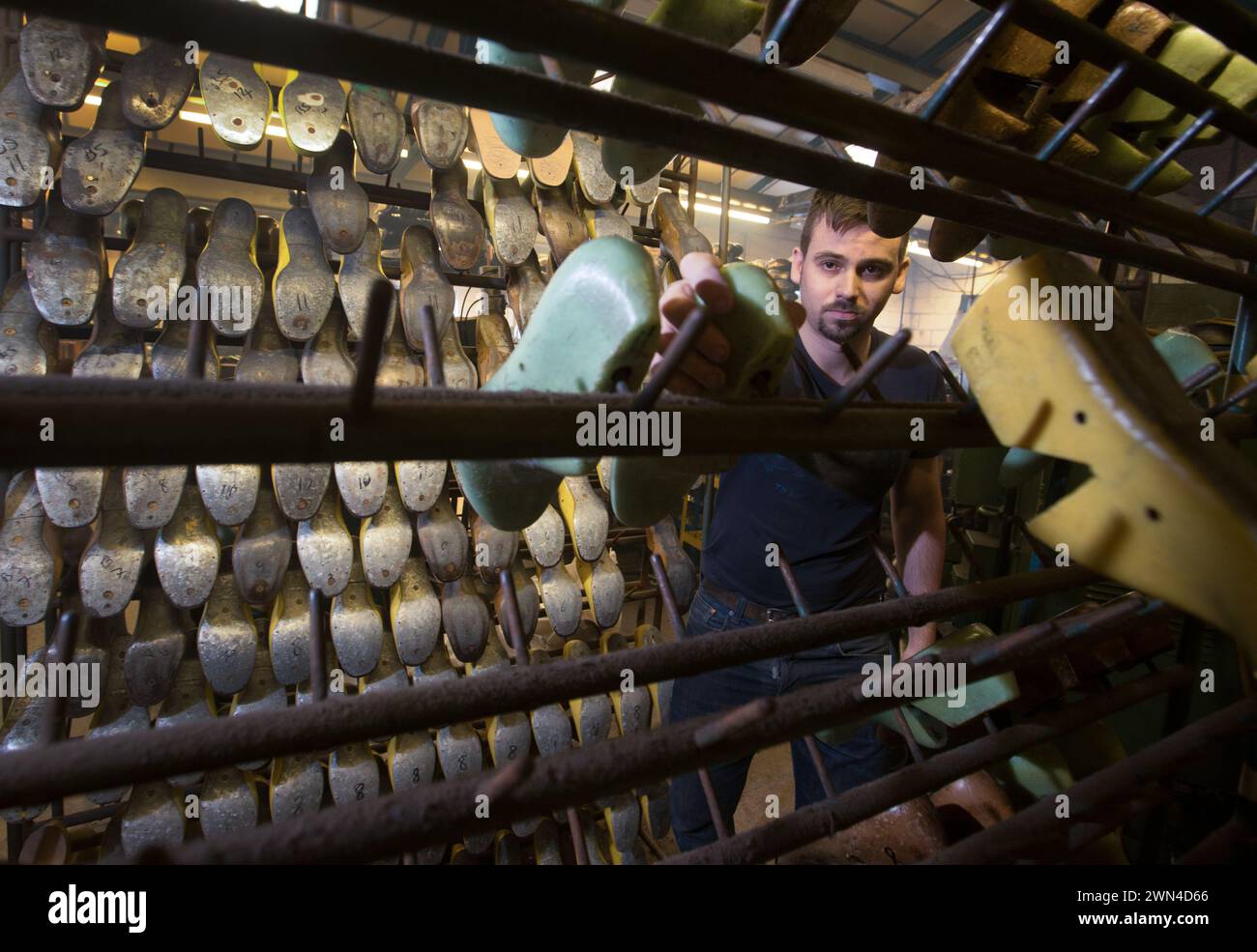 01/05/16 Glen Scott selects a traditional cobbler’s "last" from a vast ...
