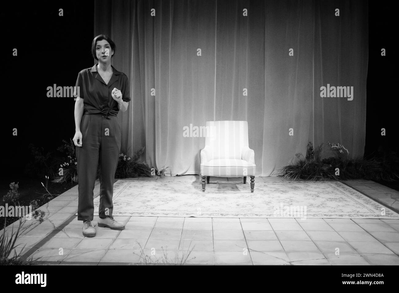 Actress Ana Mayo performs during the presentation of My grandmother is ...