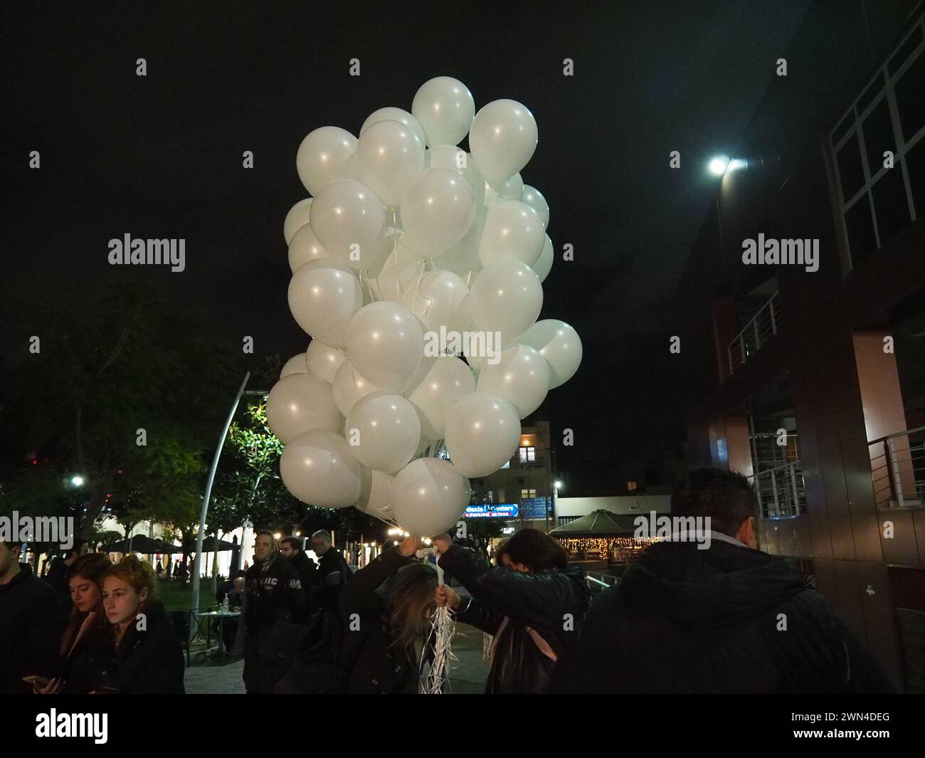 Athens, Greece. 28th Feb, 2024. People in Athens remember the victims ...