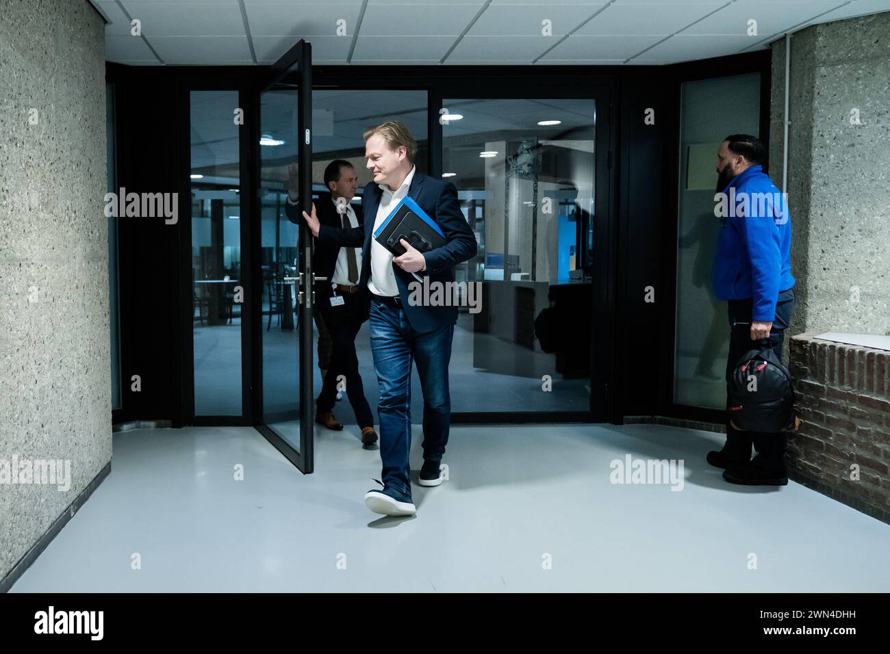 THE HAGUE - Eddy van Hijum (NSC) and NSC leader Pieter Omtzigt after a ...