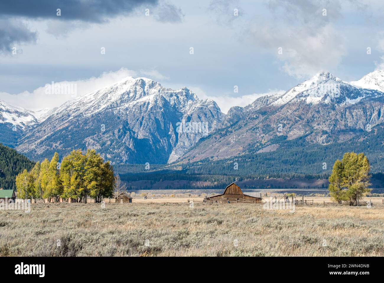 Antelope Flats and Mormon Row with the Teton range in the background in ...