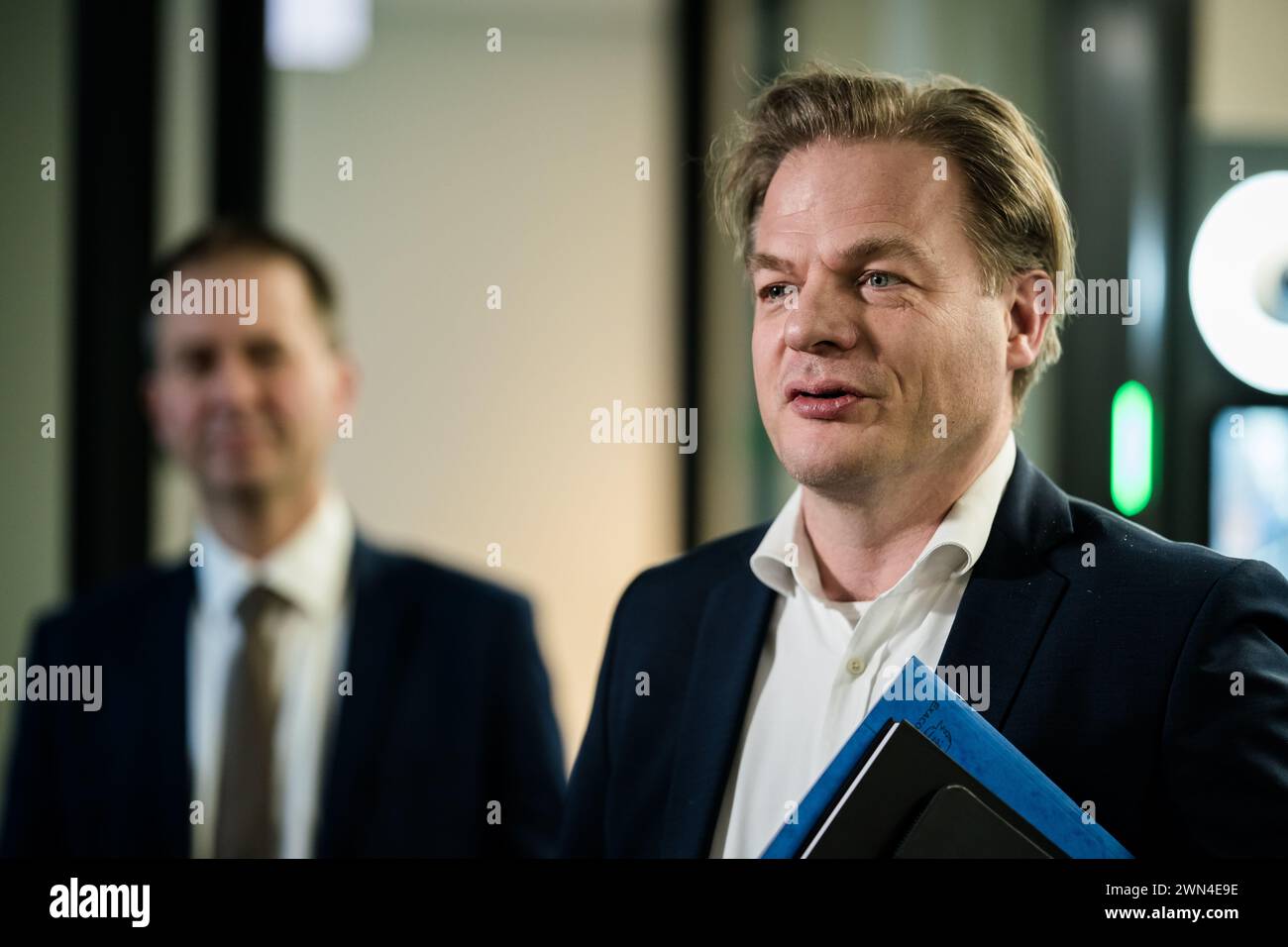 THE HAGUE - Eddy van Hijum (NSC) and NSC leader Pieter Omtzigt after a ...