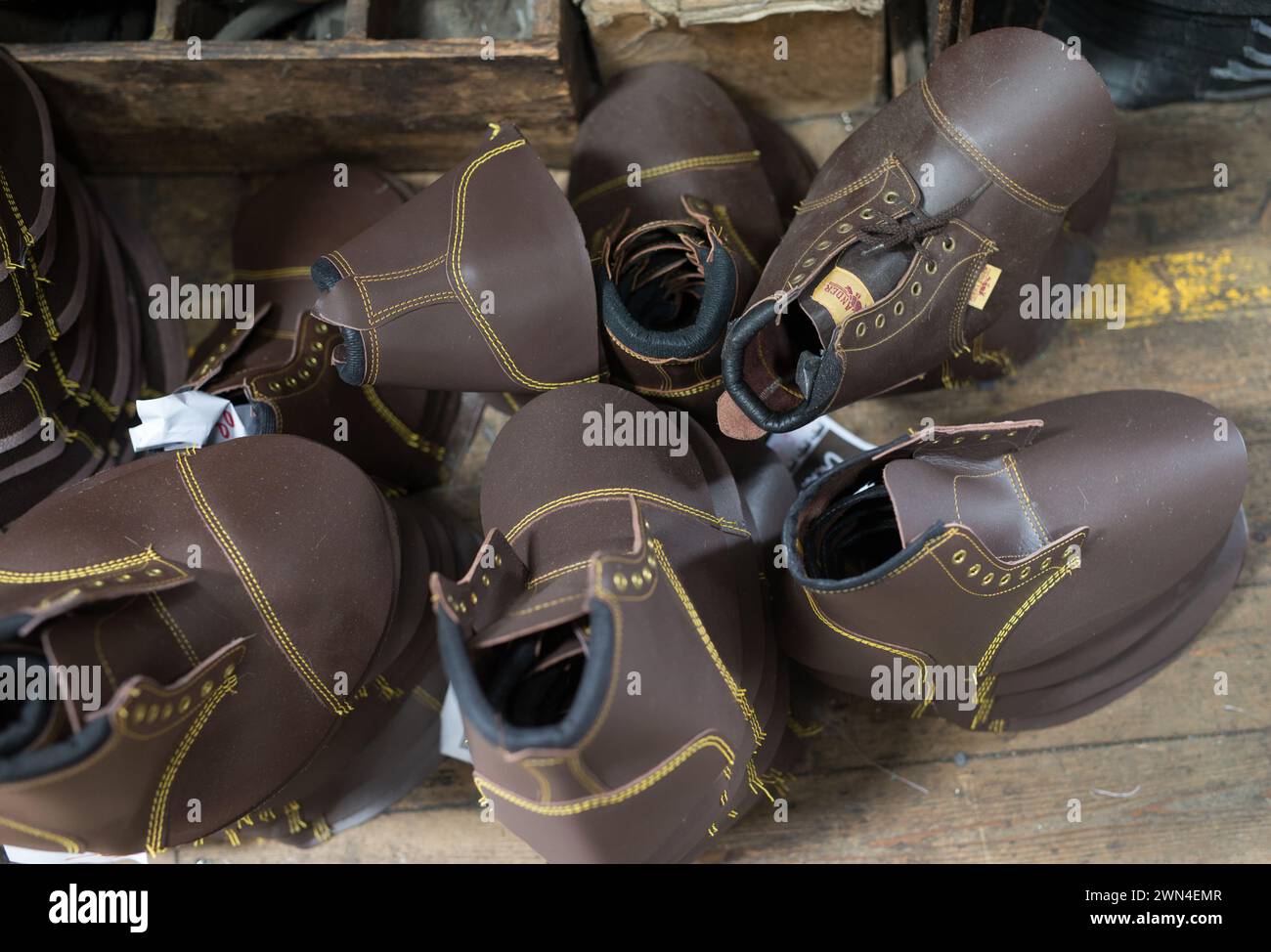 01/05/16 Leather uppers ready to have soles attached. Fuelled by a ...