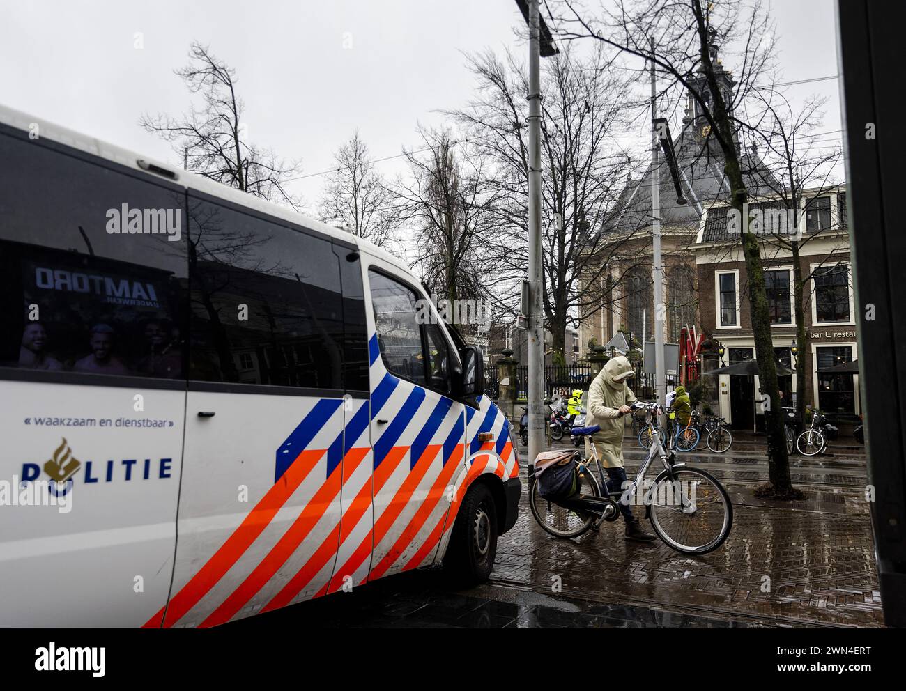 THE HAGUE - Security at the Nieuwe Kerk prior to the ceremonial ...