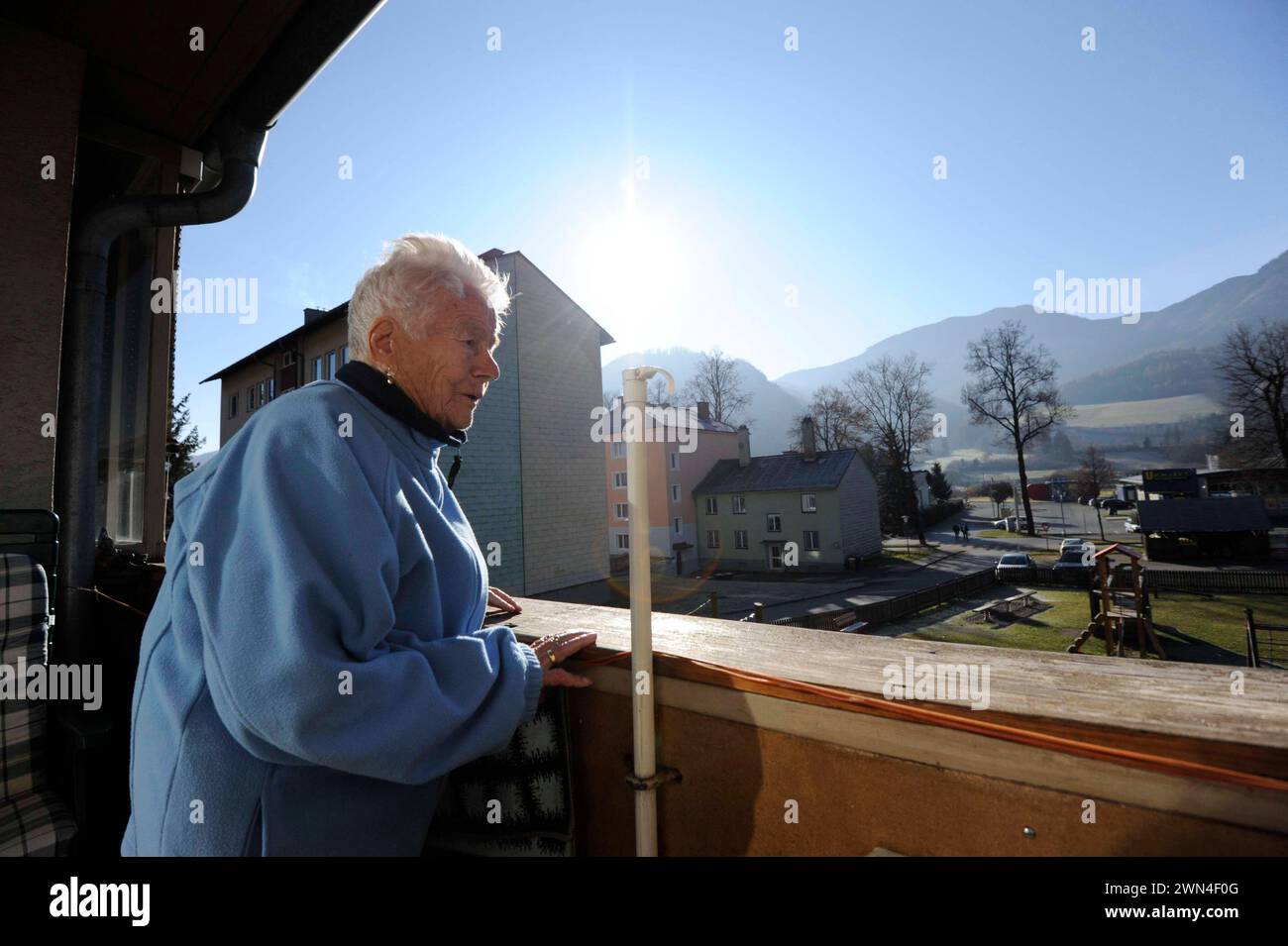 senior woman on her own, solitude and loneliness among old women ...