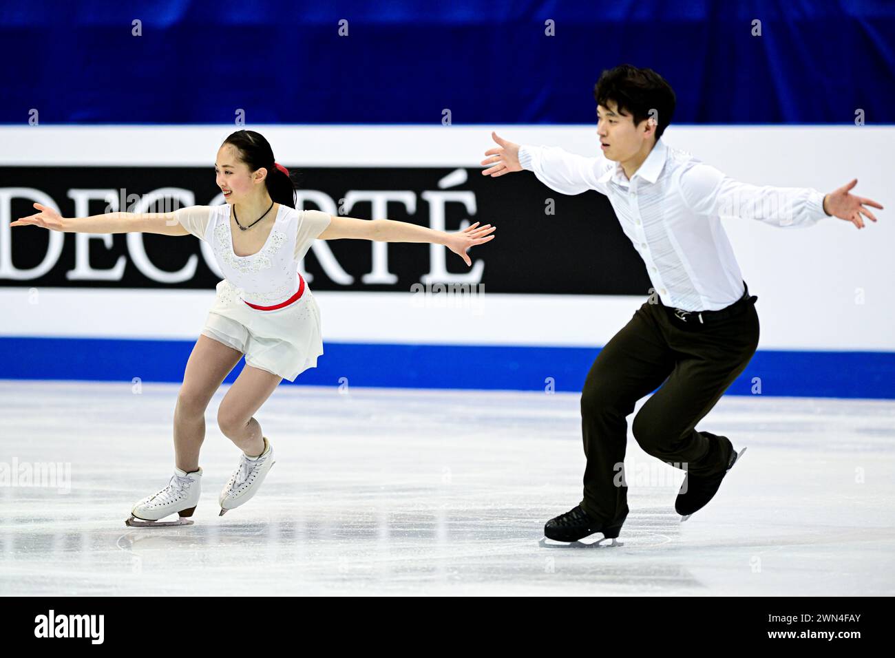 Sae SHIMIZU & Lucas Tsuyoshi HONDA (JPN), during Junior Pairs Free ...