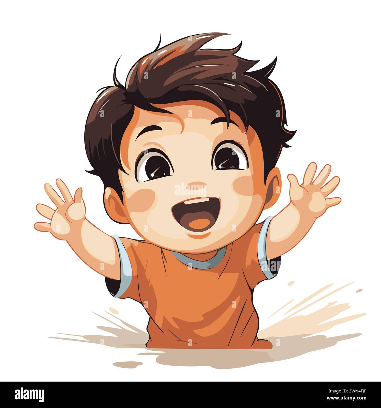 Surprised happy child Stock Vector Images - Alamy