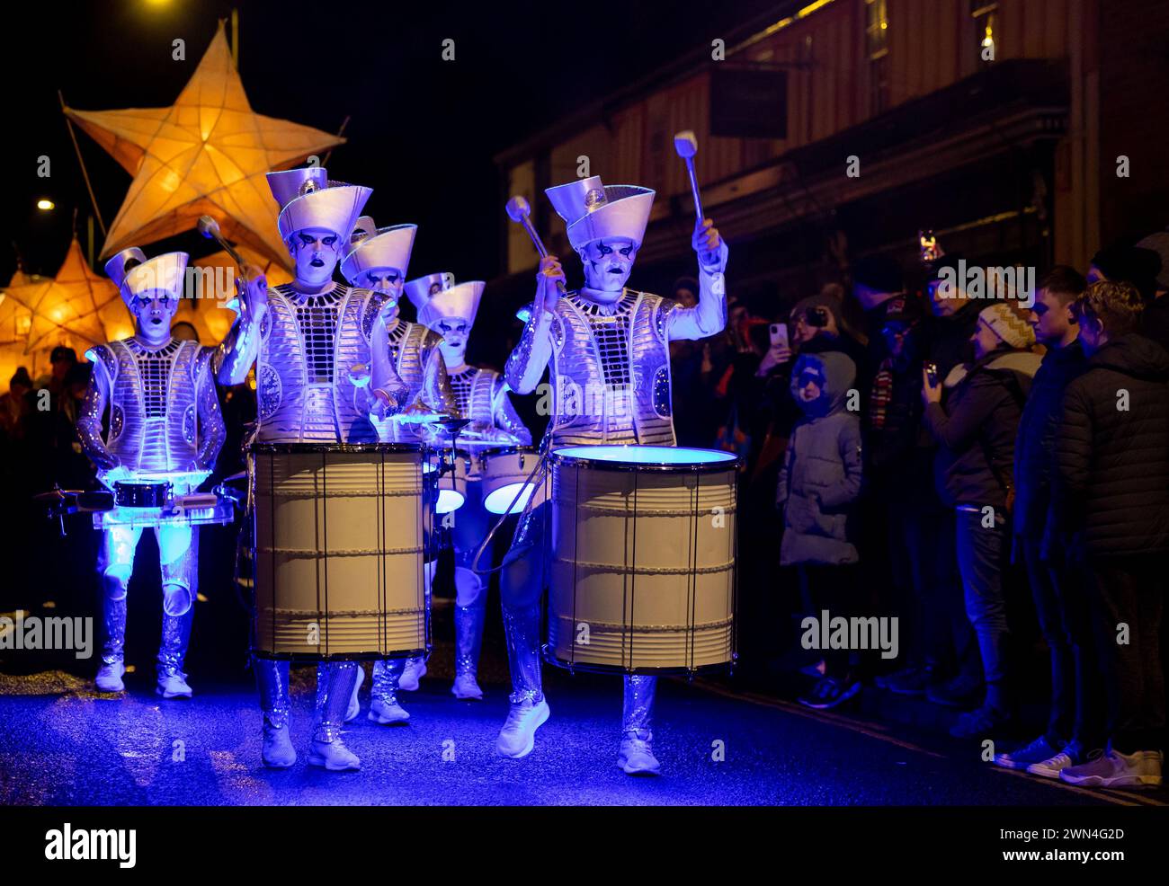 09/12/22 Illuminated drumming troupe ’Spark’ lead a procession of ...