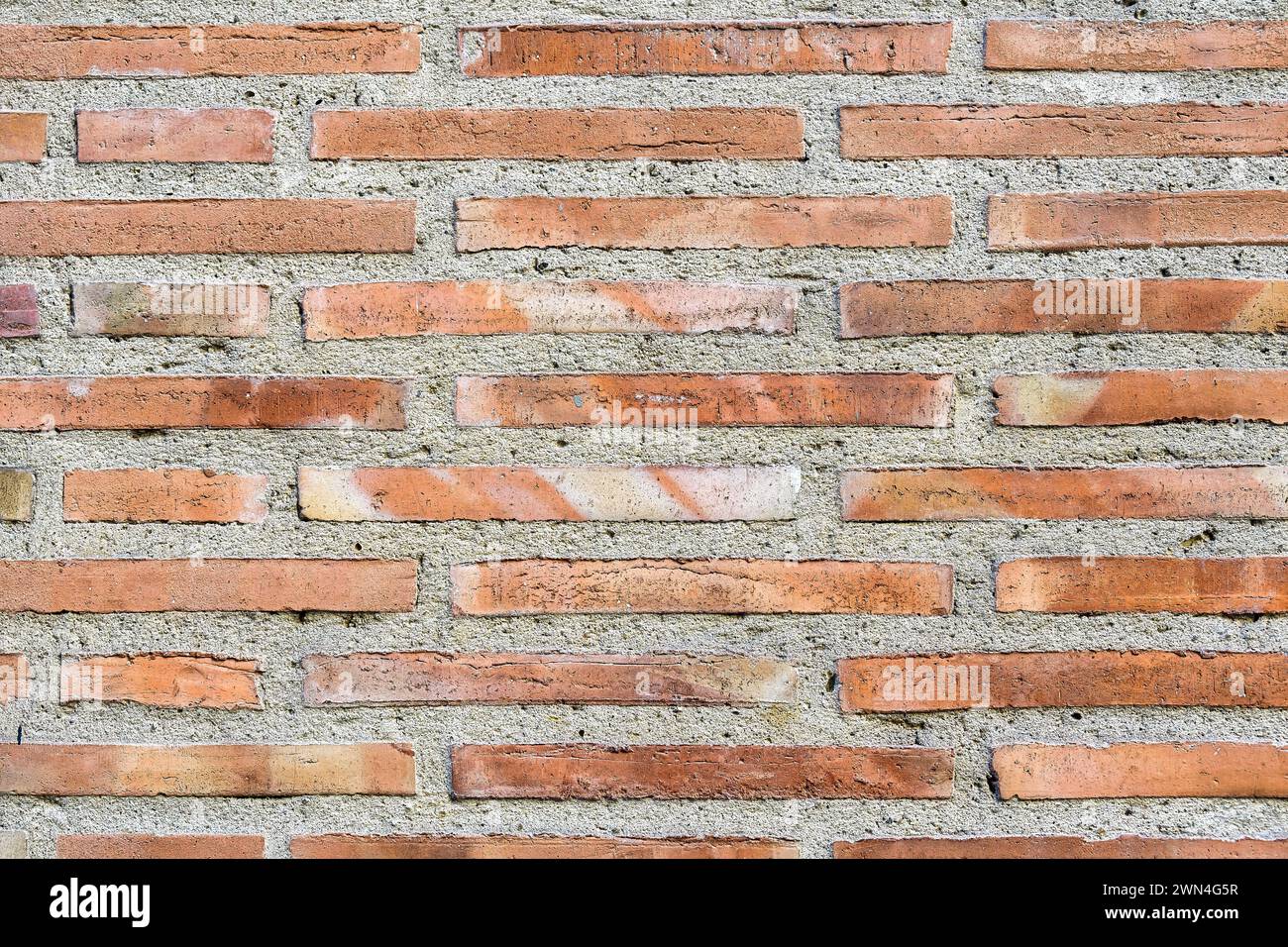 Thin and long bricks on a wall, Alicante, Spain Stock Photo - Alamy