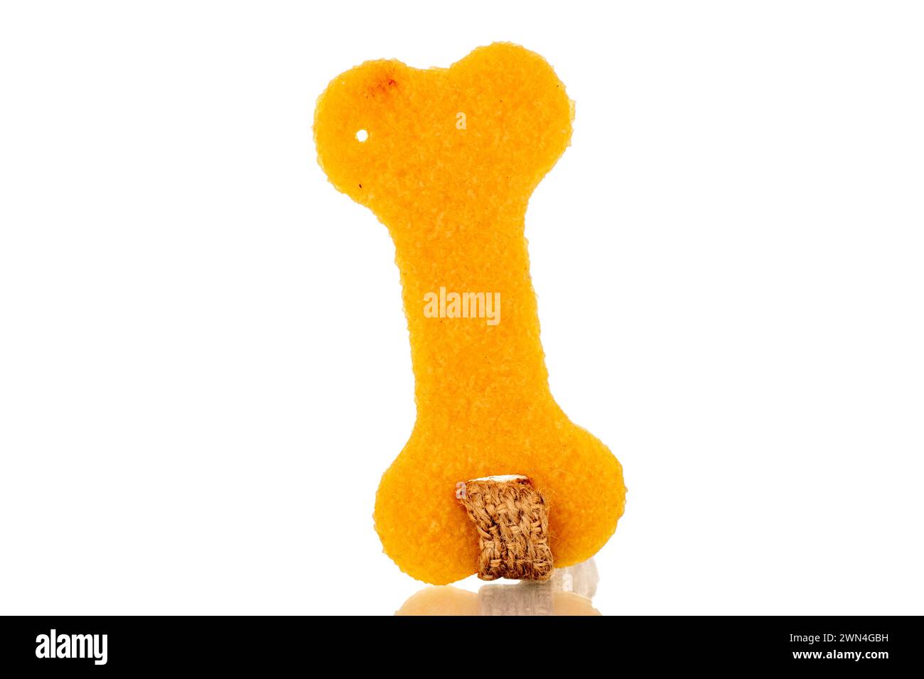 One dog toy, bone, macro, isolated on white background Stock Photo - Alamy