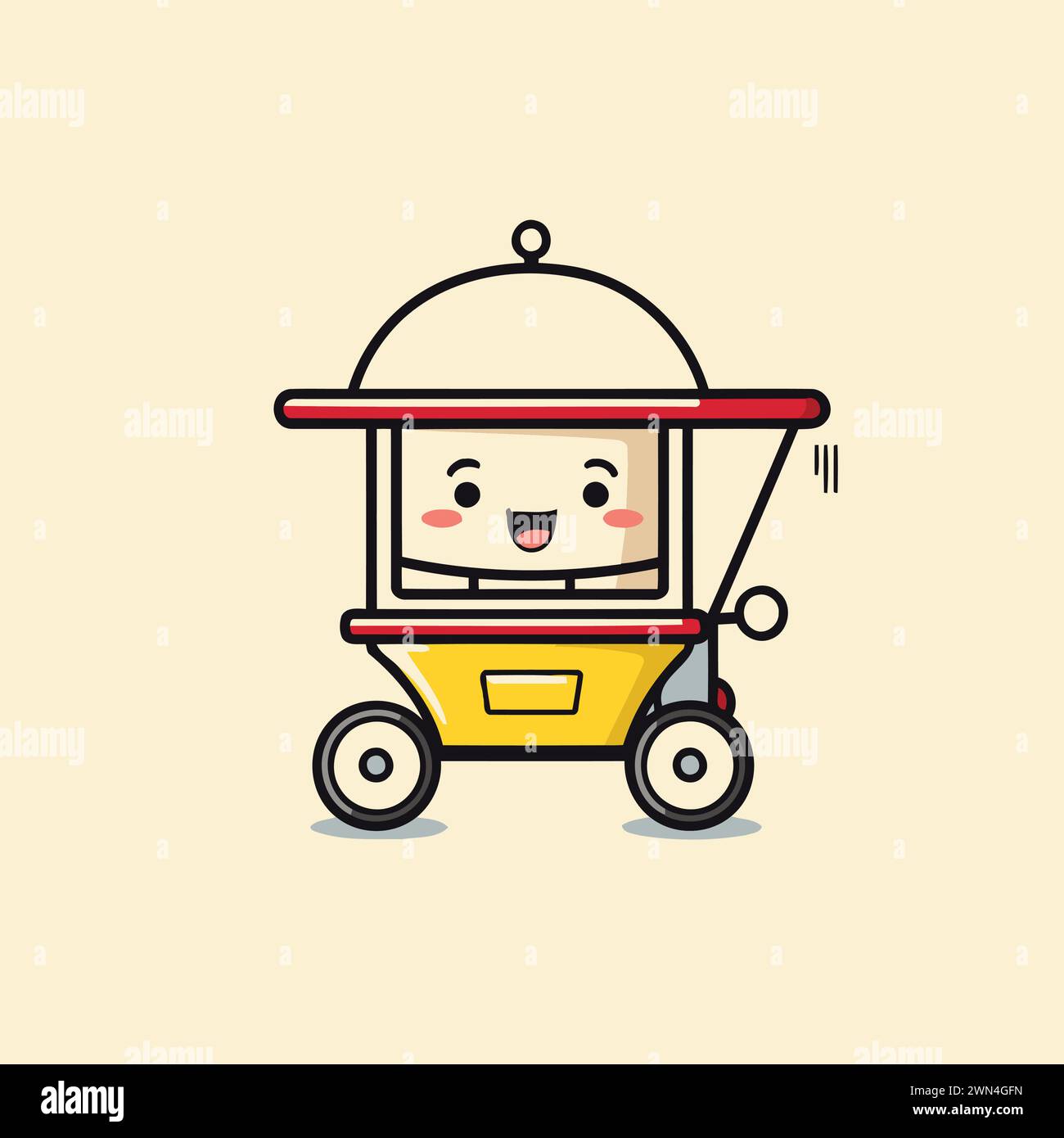 Tractor trolley cartoon hi-res stock photography and images - Alamy
