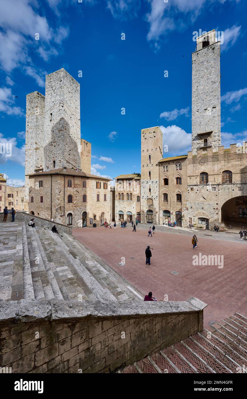 medieval town San Gimignano, Tuscany, Italy Stock Photo - Alamy