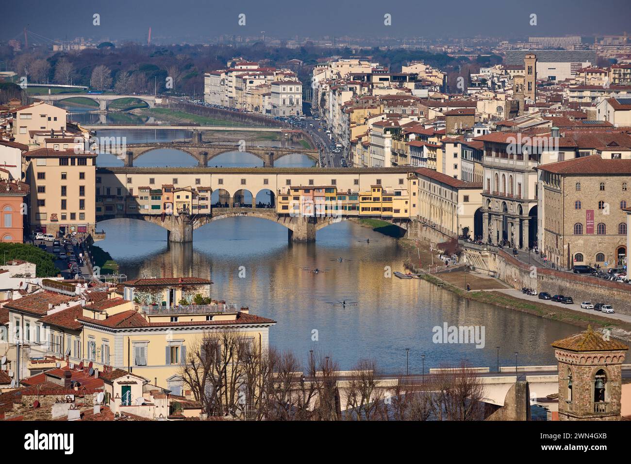 viewpoint from Piazzale Michelangelo over Florence, Tuscany, Italy ...