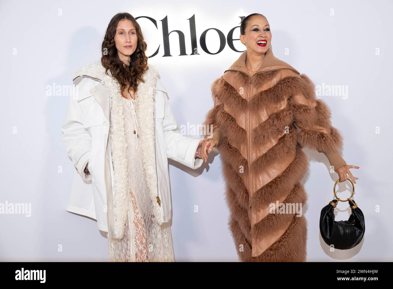 Anna Cleveland, left, and Pat Cleveland attend the Chloe Fall/Winter ...