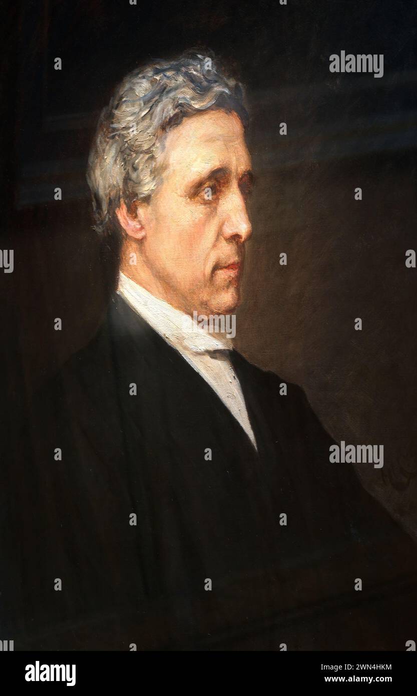 Portrait painting of Charles Dodgson, aka Lewis Carroll, in the dining ...