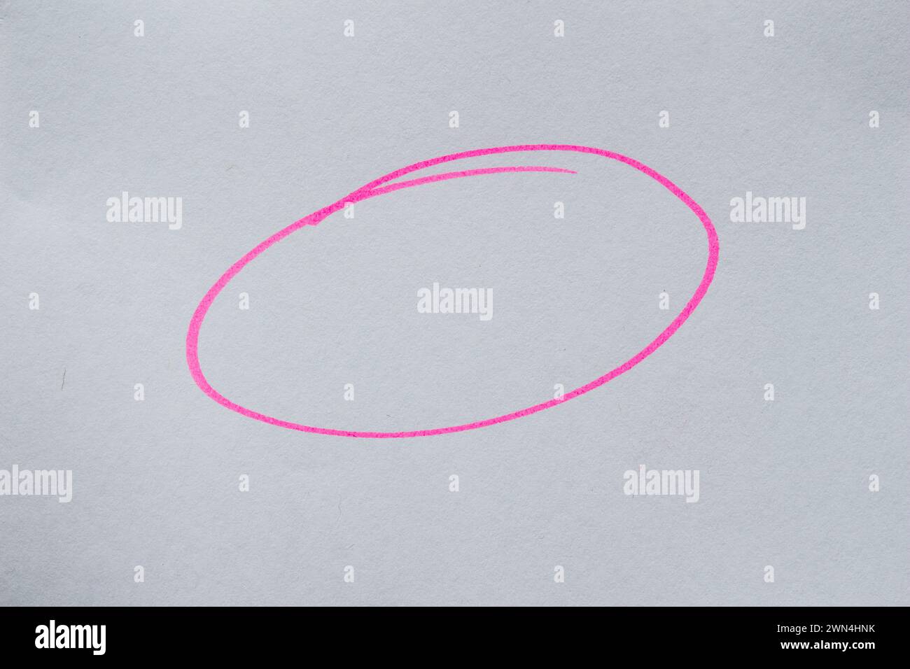 Hand drawn pink doodle on white paper. Circle shape Stock Photo - Alamy