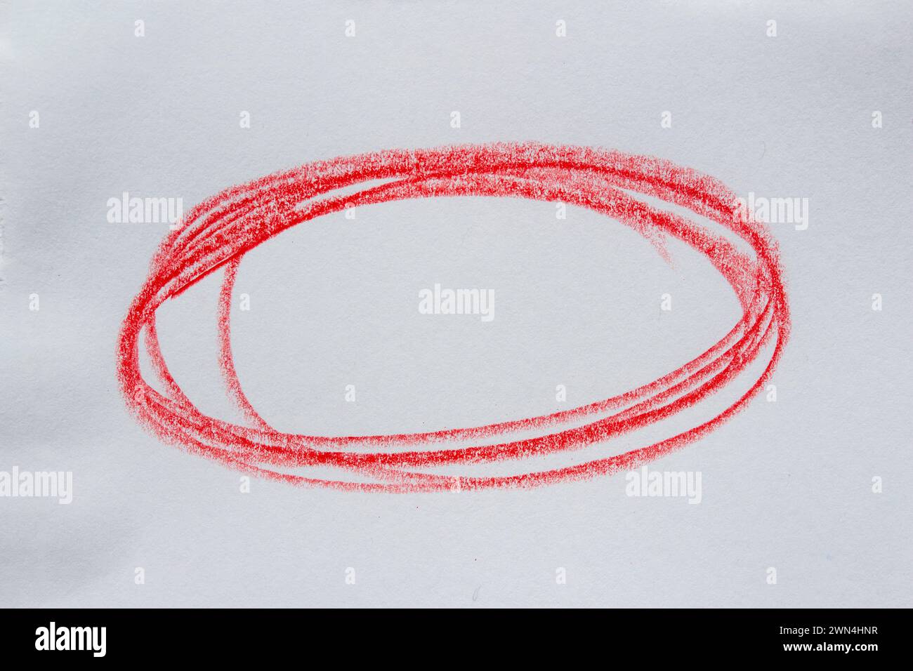Hand drawn red doodle on white paper. Circle shape Stock Photo - Alamy
