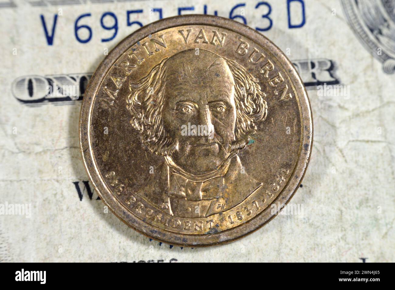 Martin Van Buren 8th President of United States of America on obverse ...