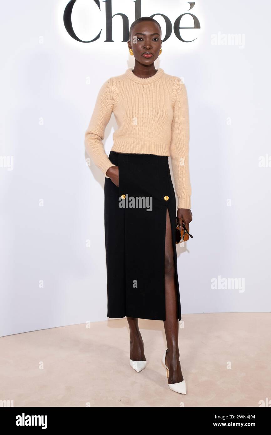 Amina Seck attends the Chloe Fall/Winter 2024-2025 ready-to-wear ...