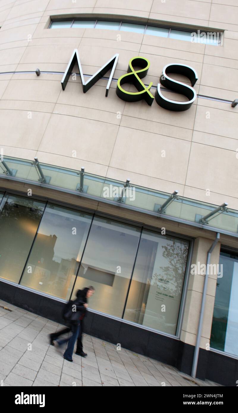 Undated file photo - Marks and Spencer store, Derby, UK Stock Photo - Alamy
