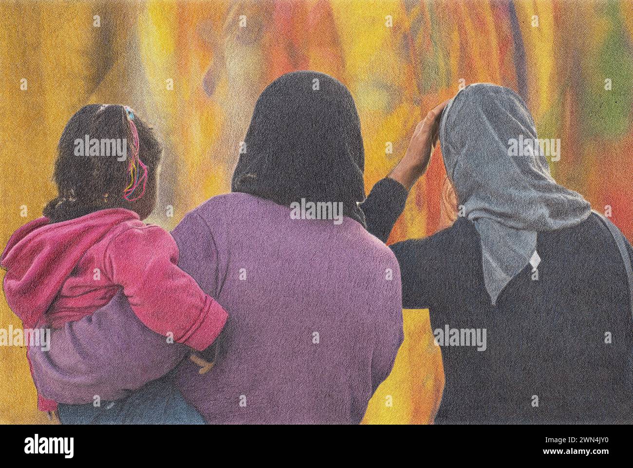 Muslim girl back view hi-res stock photography and images - Alamy