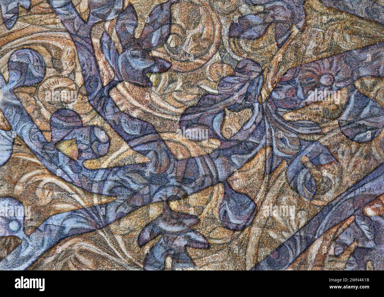 Abstract photo illustration collage background of random, vibrant ...