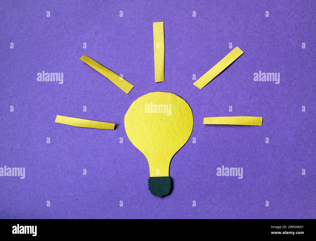 bright lightbulb - paper craft Stock Photo - Alamy