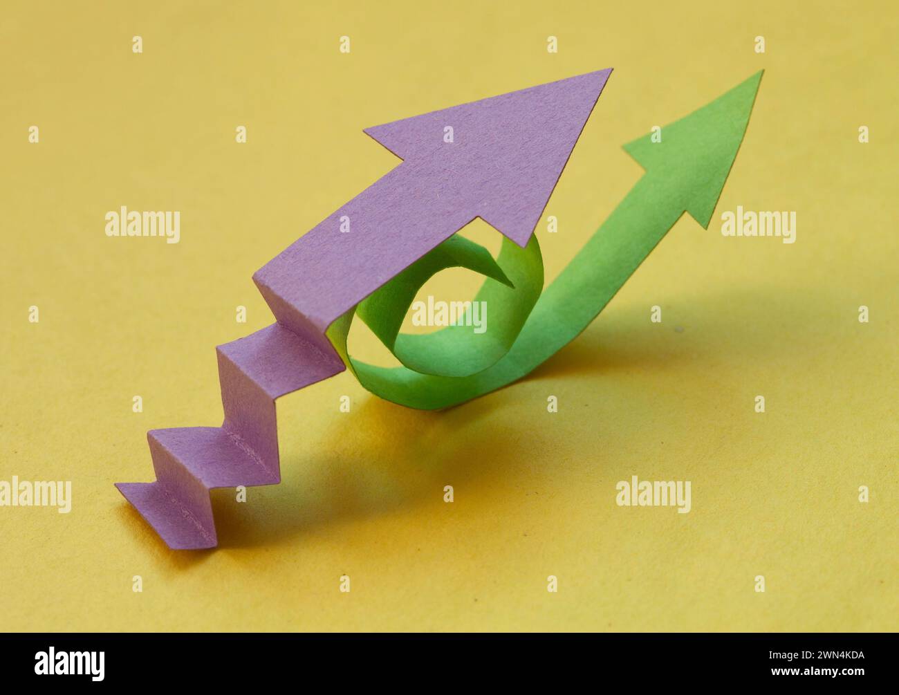 two competetive ways to win , paper arrows design template Stock Photo ...