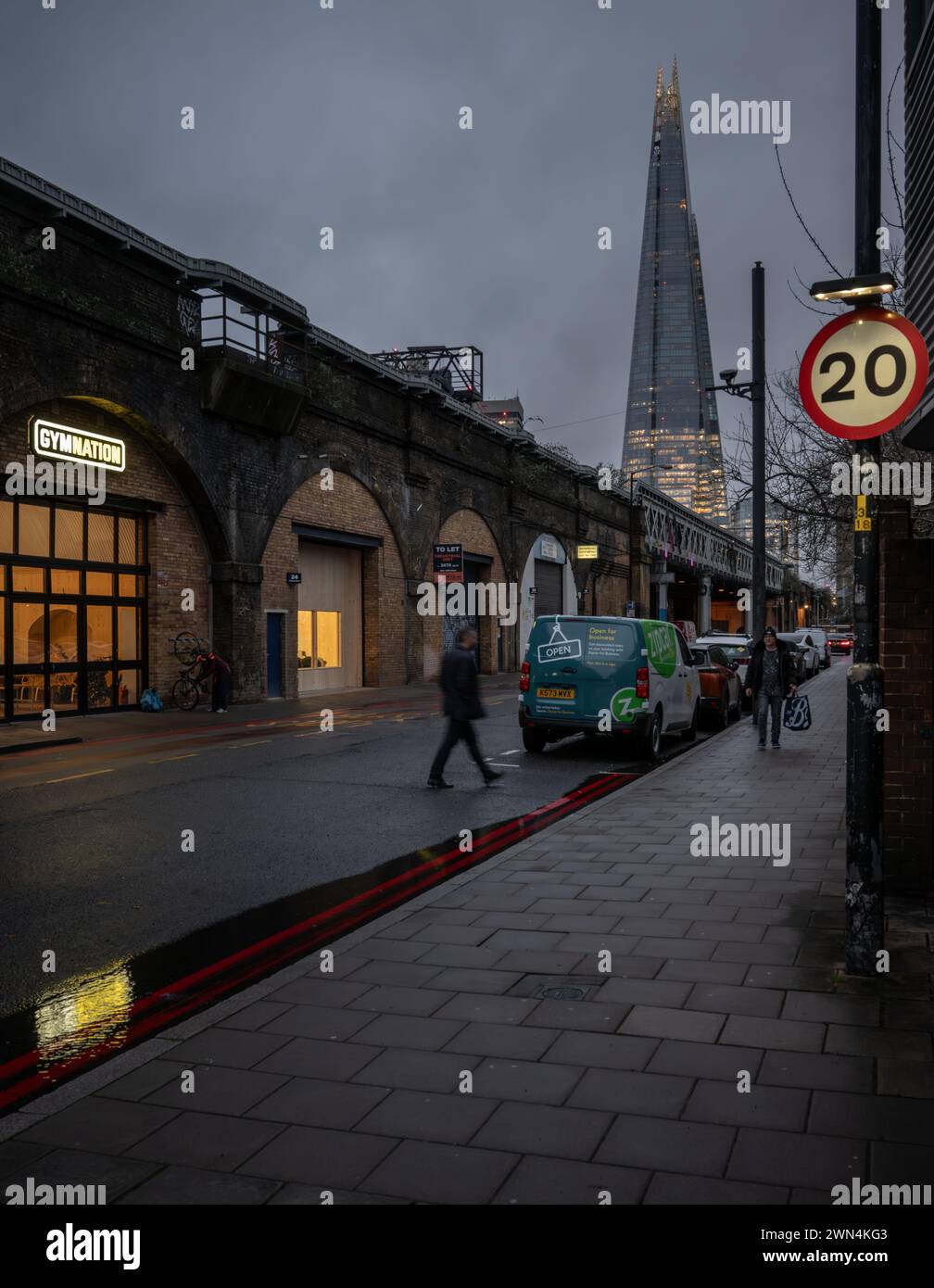 Southwark, London, UK: Druid Street alongside the London Bridge to ...