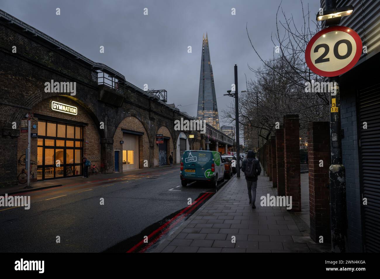 Southwark, London, UK: Druid Street alongside the London Bridge to ...